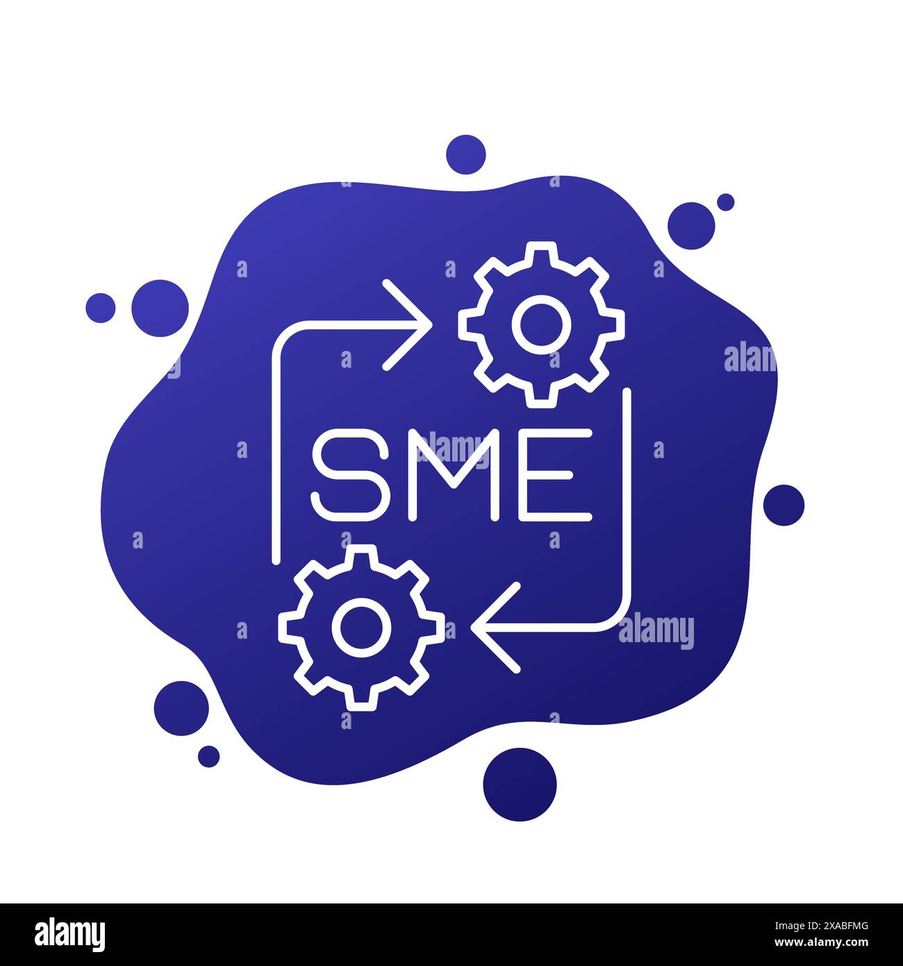 SME icon with gears, line vector design Stock Vector Image & Art - Alamy