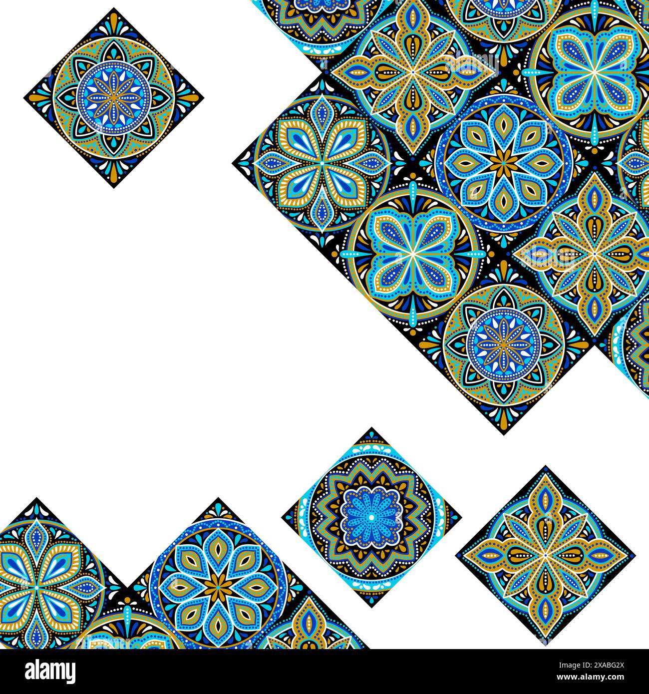 Moroccan ceramic tile pattern. Mediterranean traditional folk ornament ...