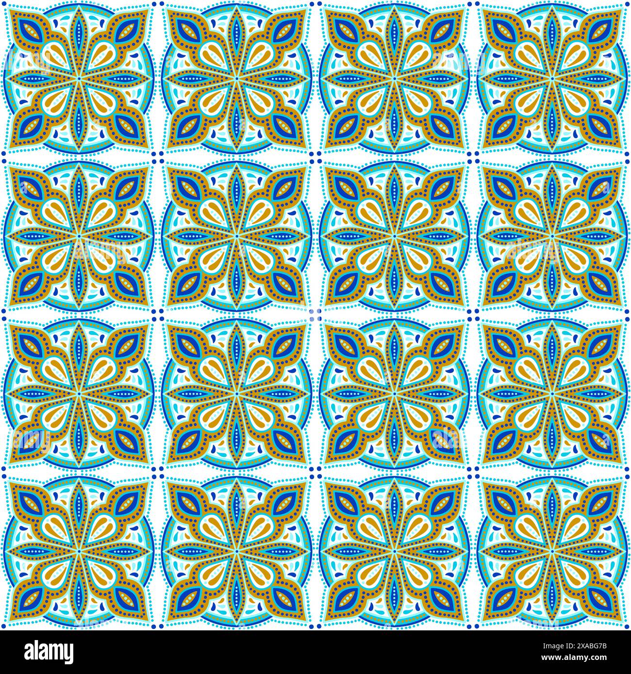Moroccan ceramic tile pattern. Mediterranean traditional folk ornament Stock Vector Image & Art ...