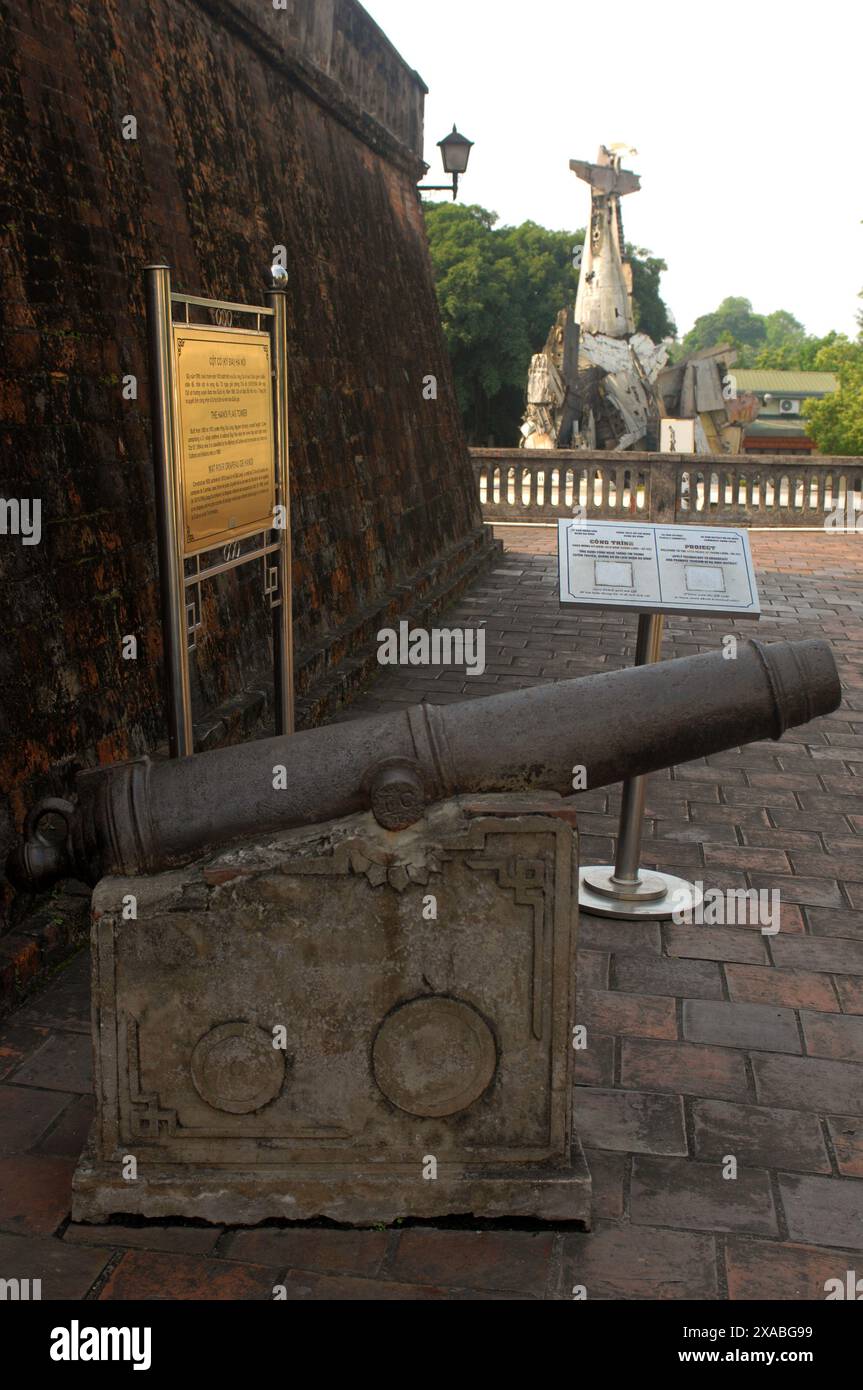 Smashed American combat aircraft constructed as a memorial to the ...