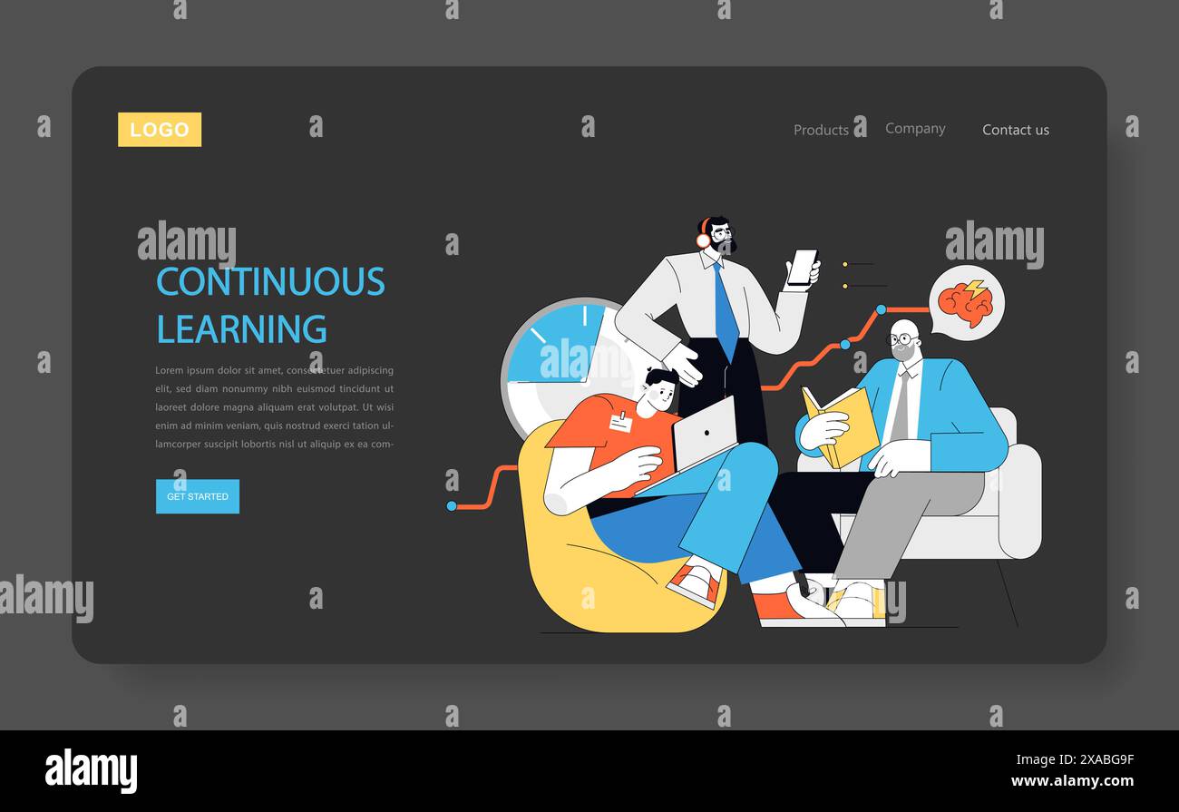 Continuous Learning concept. Lifelong education with digital tools ... Continuous Learning concept. Lifelong education with digital tools ...