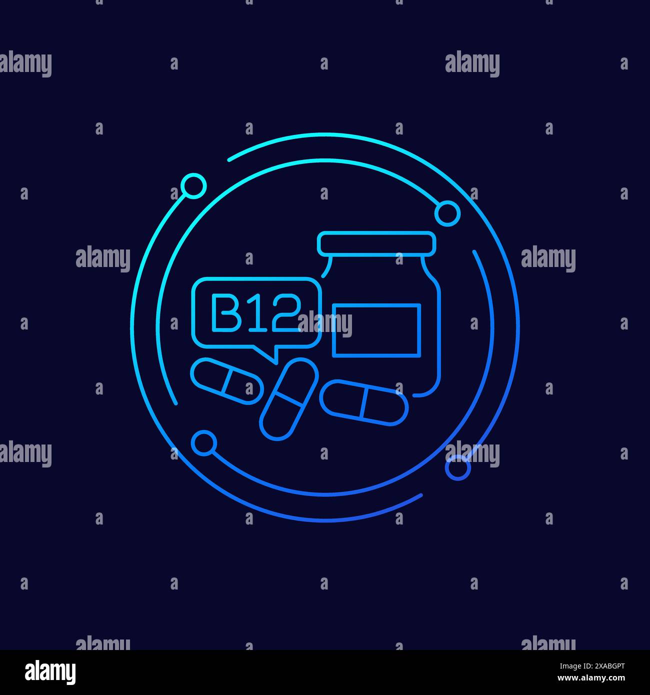 Vitamin b12 icon cobalamin hi-res stock photography and images - Alamy