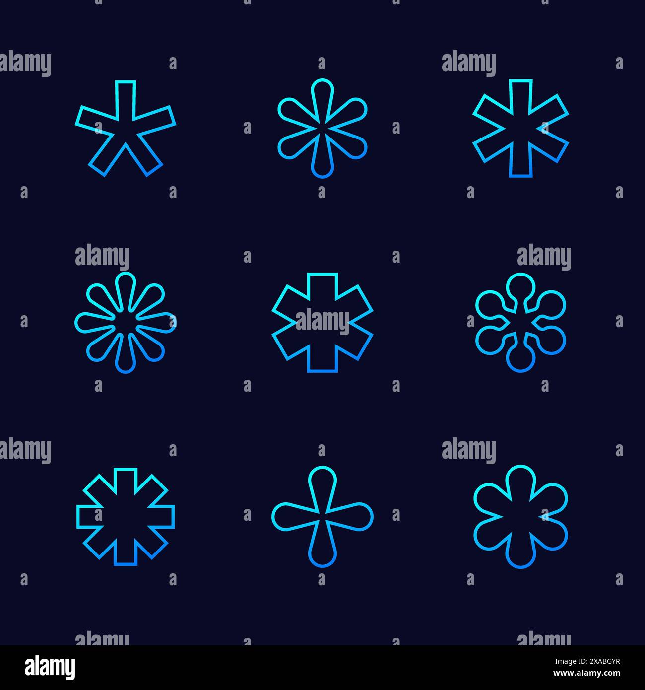 Asterisk footnote Stock Vector Images - Alamy