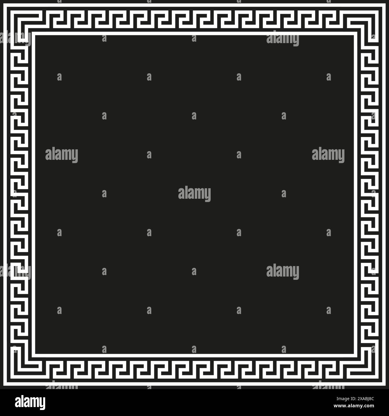 Greek key border. Black background. Vector design Stock Vector Image ...