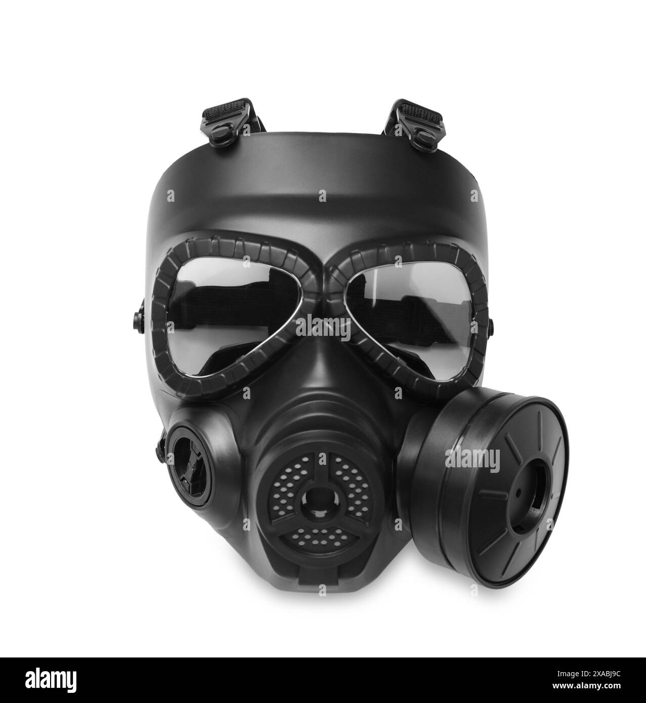One gas mask on white background. Safety equipment Stock Photo - Alamy
