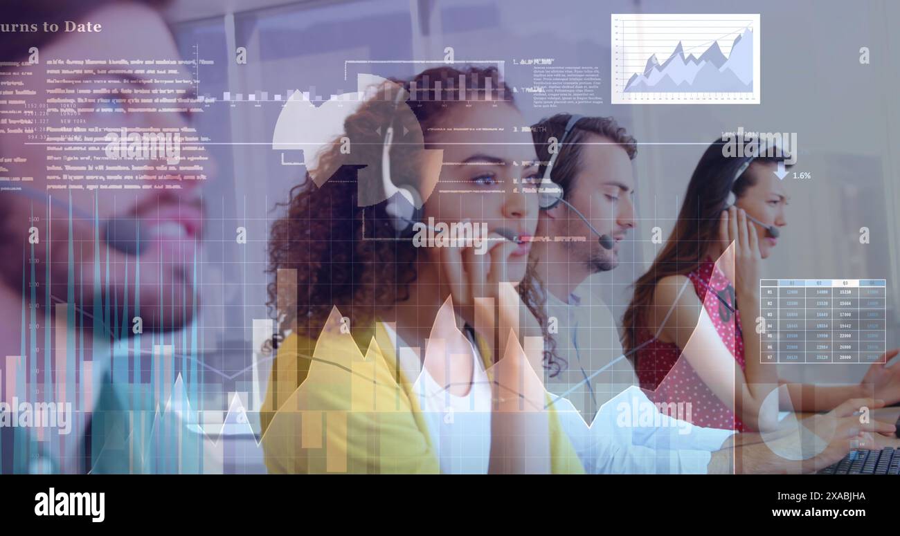 Animation business people using computer hi-res stock photography and ...