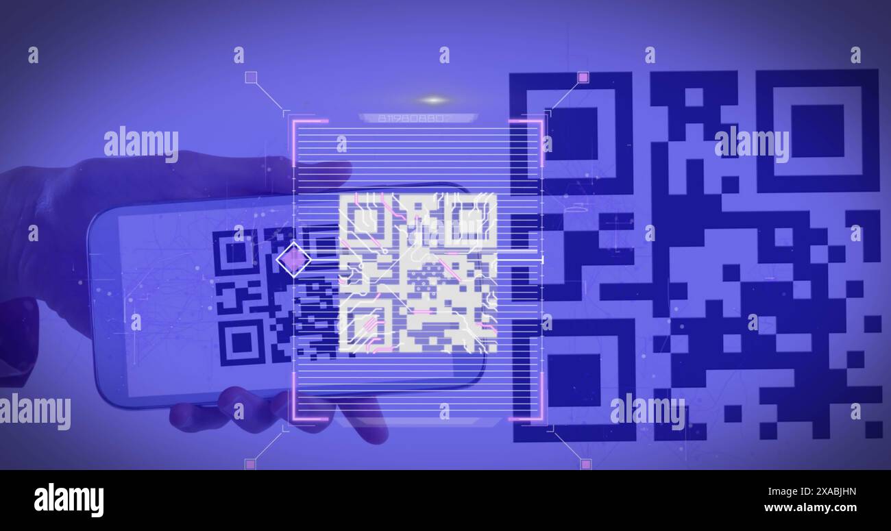 Image of qr code and qr code scanning on smartphone Stock Photo - Alamy