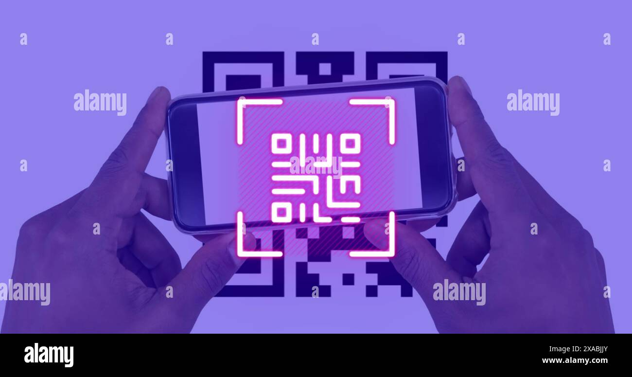 Image of qr code and qr code scanning on smartphone Stock Photo - Alamy