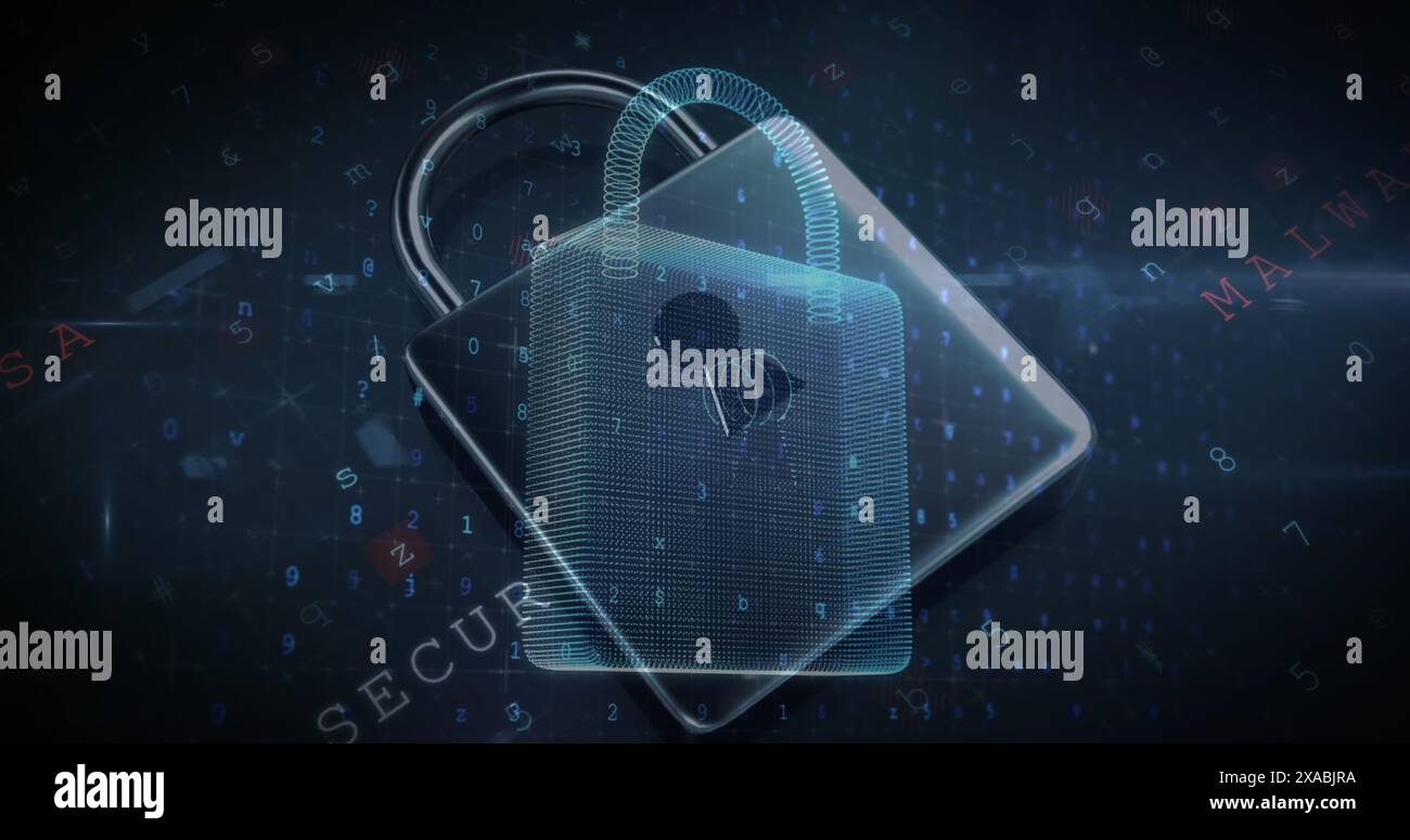 Image numbers digital padlock hi-res stock photography and images - Alamy