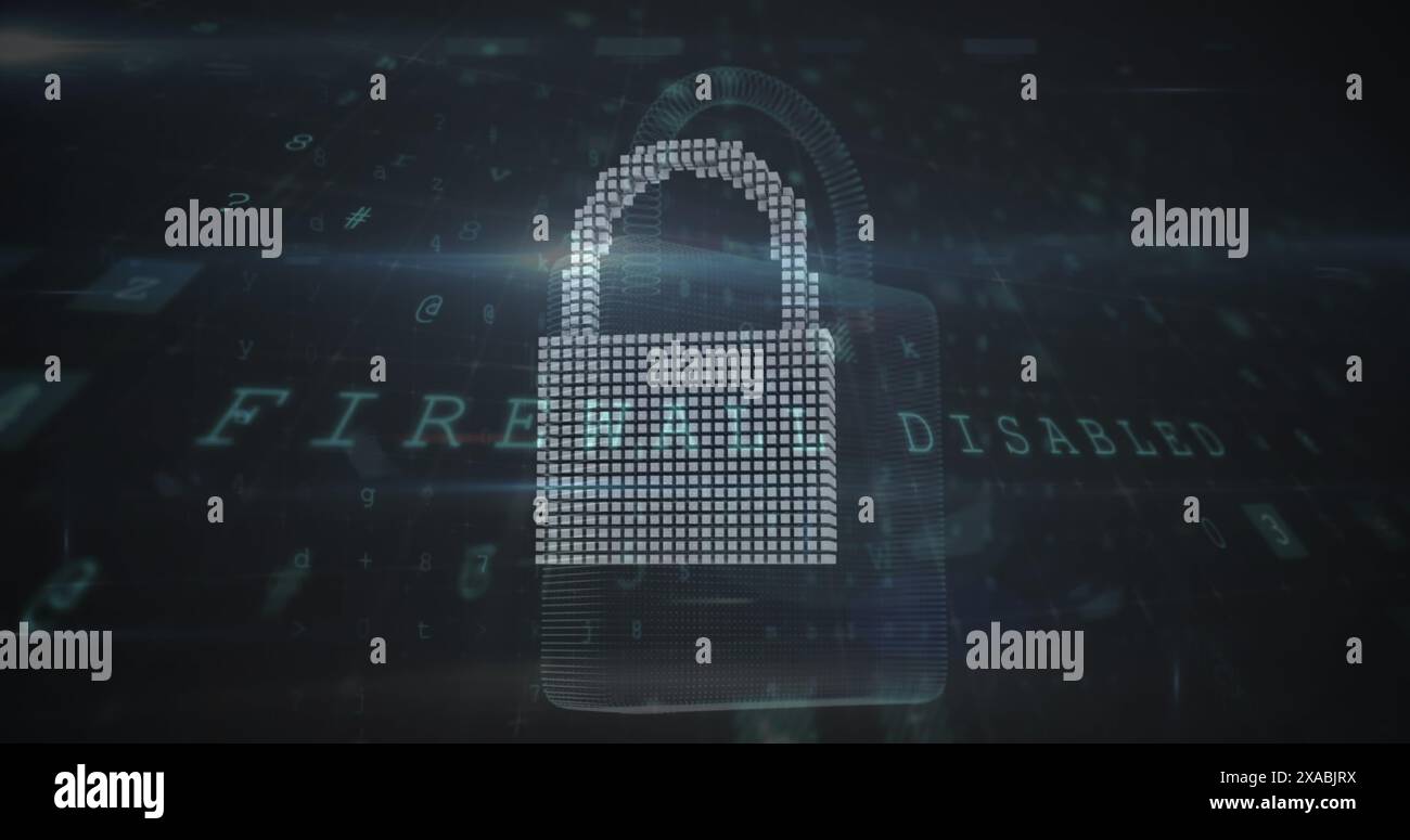 Image of cyber attack warning over online security symbols. global internet security, data ...