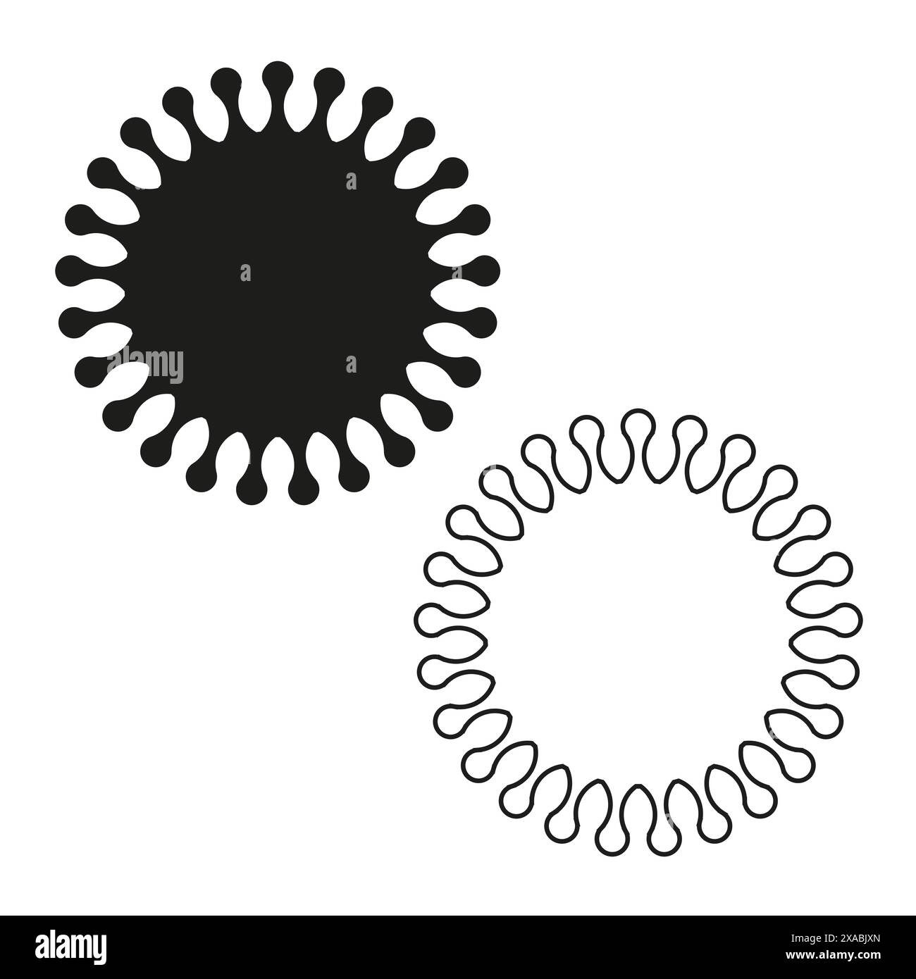 Abstract circular shapes. Organic pattern. Modern design. Vector icons ...