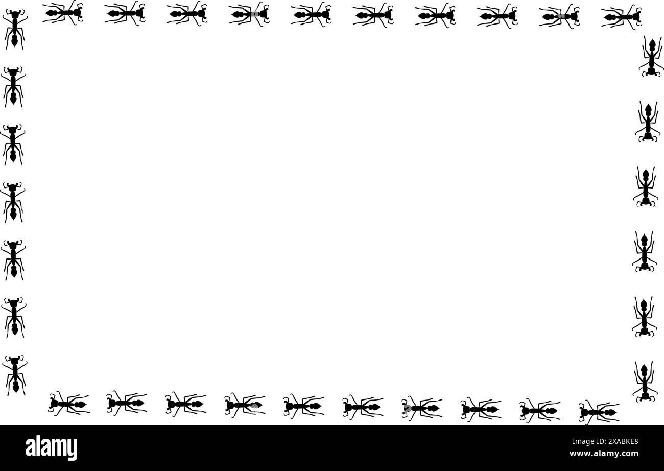 Ant rectangle trail illustration. Insect path Stock Vector Image & Art - Alamy
