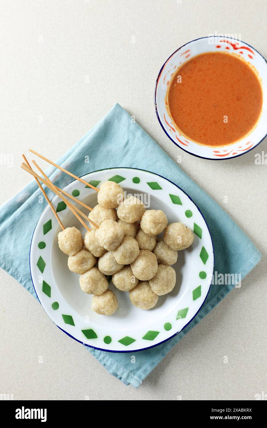 Top View Cilok Goreng Borma Setiabudi, Deep Fried Tapioca Balls Served ...