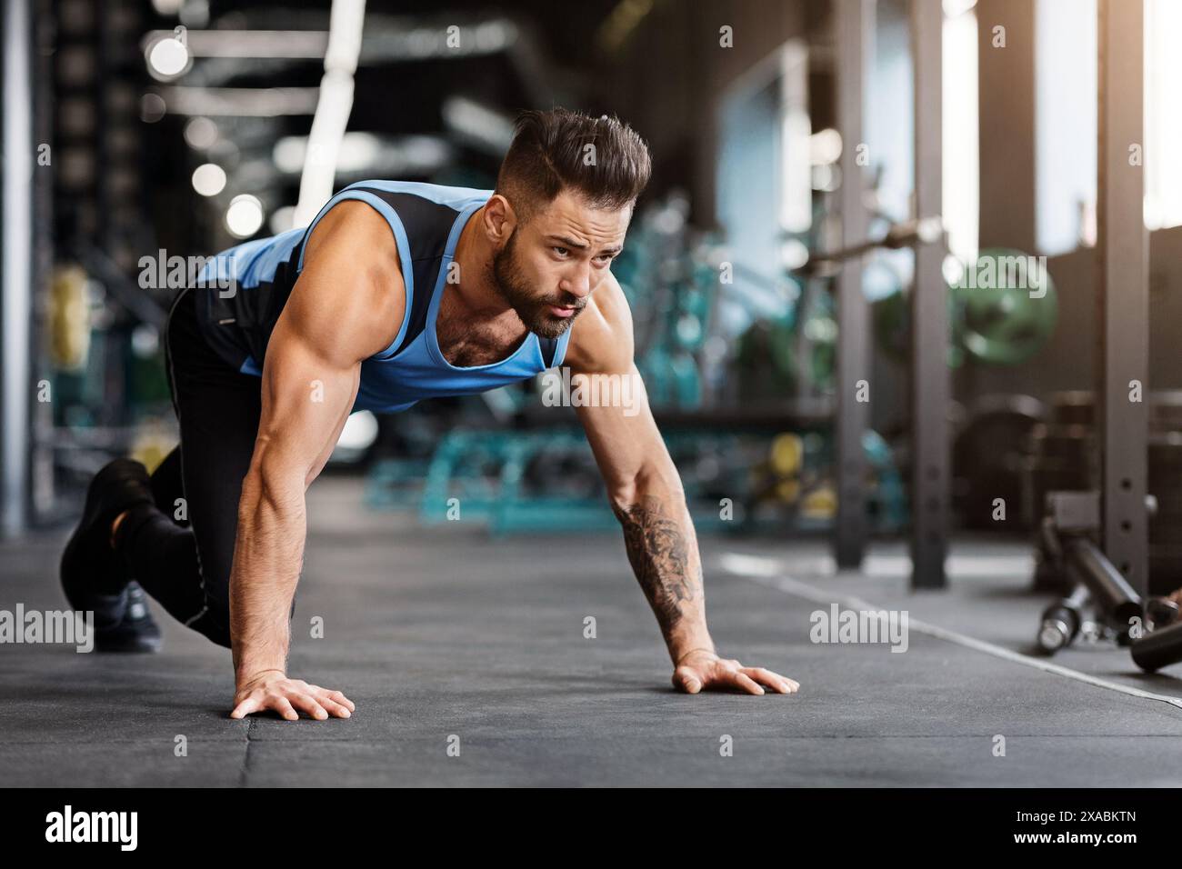 Training hard confident muscular hi-res stock photography and images ...