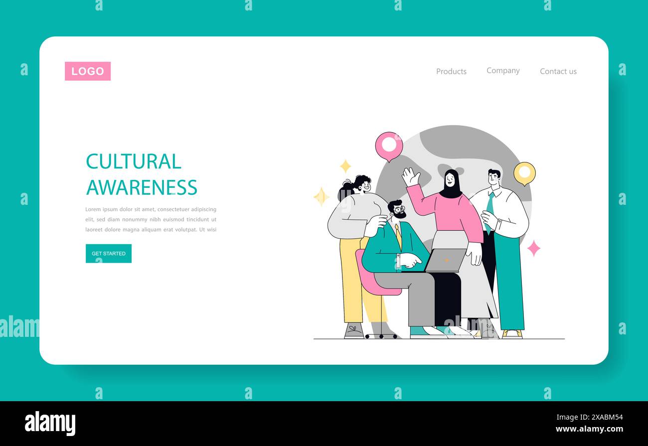 Cultural Awareness concept. Diverse group engaging in inclusive ...