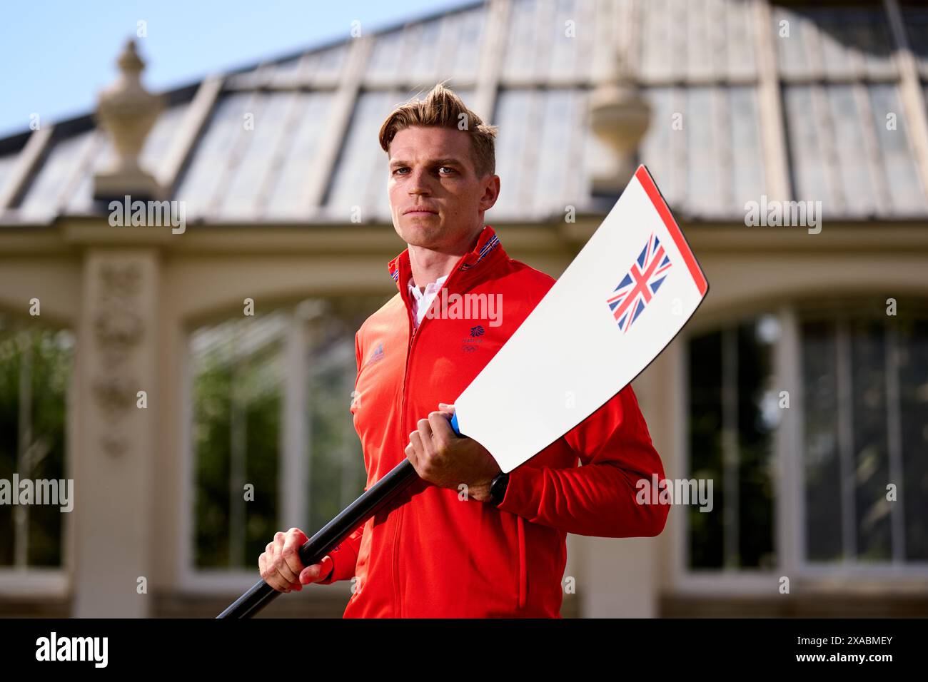 Tom George, Men’s pair (M2-) during the Team GB Paris 2024 Rowing team ...