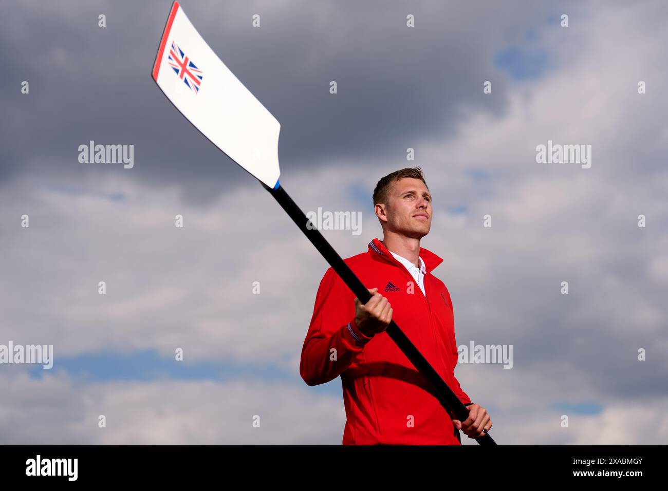 Rory Gibbs, Men’s eight (M8+) during the Team GB Paris 2024 Rowing team ...