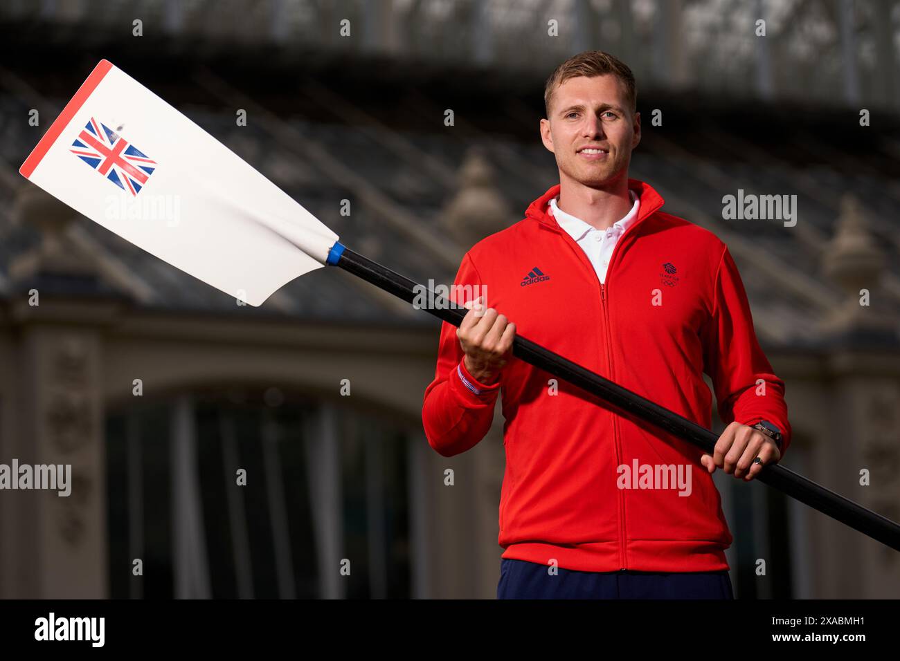 Rory Gibbs, Men’s eight (M8+) during the Team GB Paris 2024 Rowing team ...