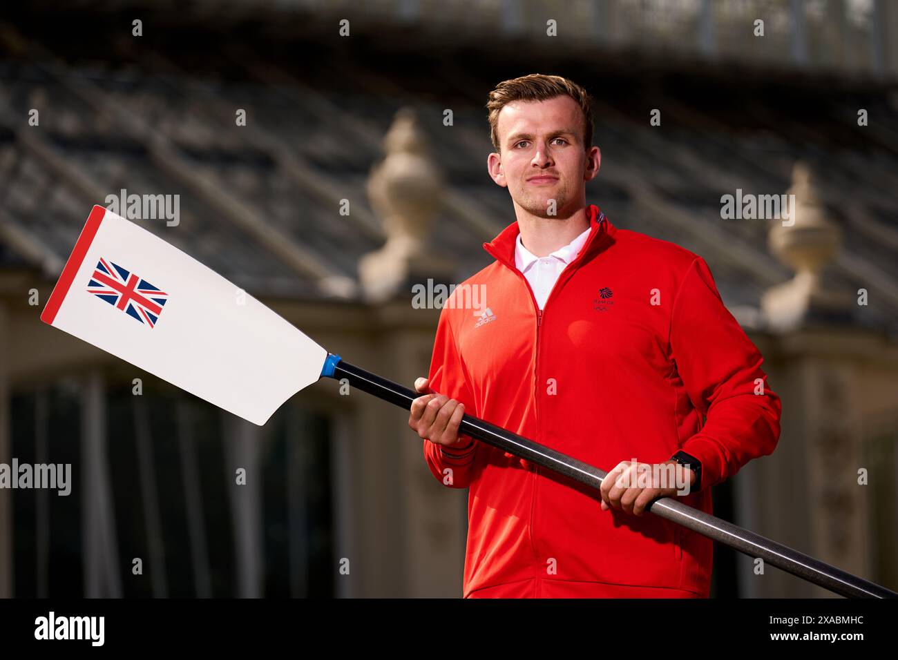 Tom Digby, Men’s eight (M8+) during the Team GB Paris 2024 Rowing team ...