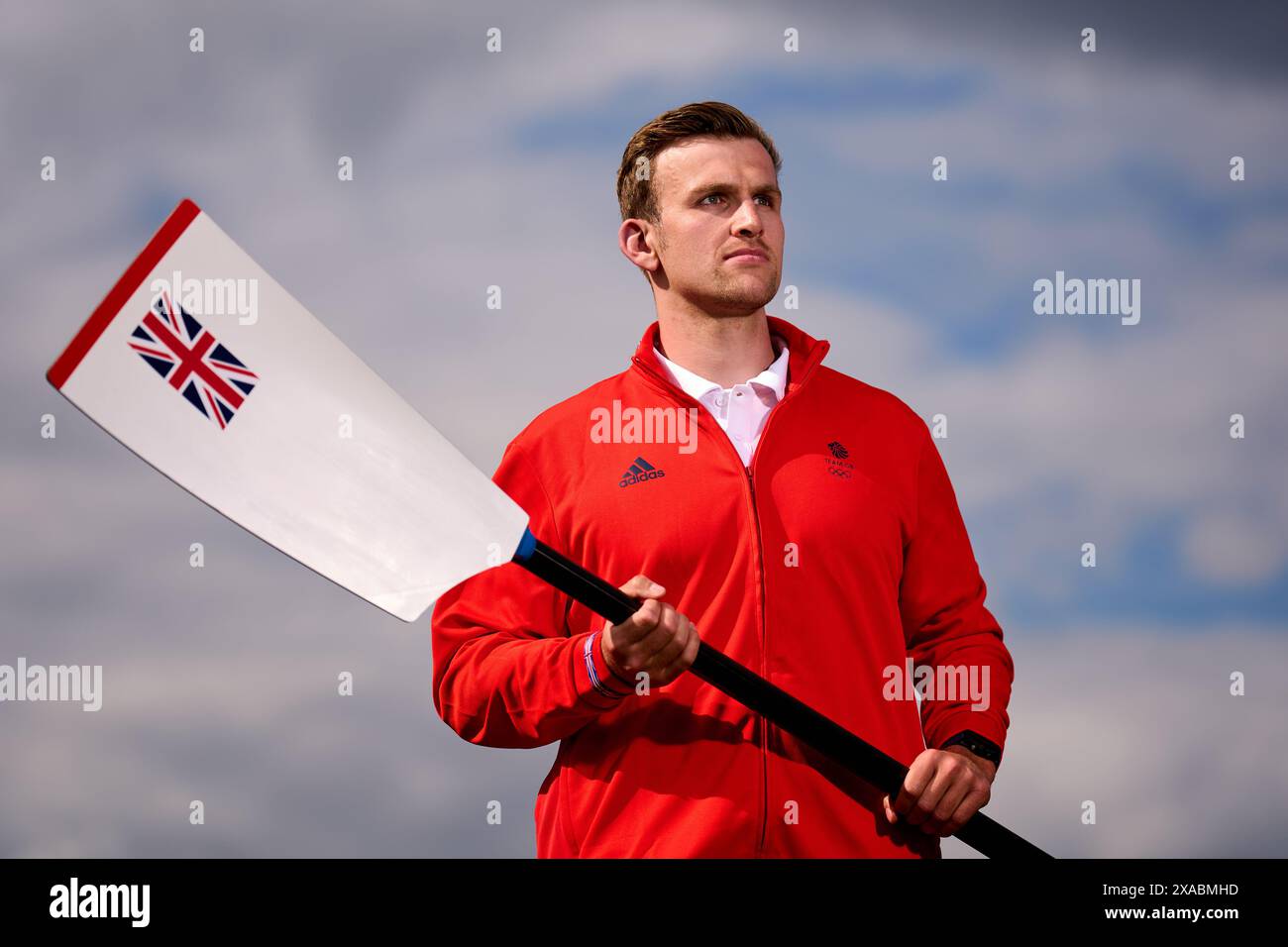 Tom Digby, Men’s eight (M8+) during the Team GB Paris 2024 Rowing team ...