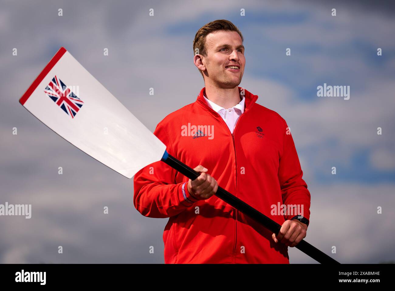 Tom Digby, Men’s eight (M8+) during the Team GB Paris 2024 Rowing team ...