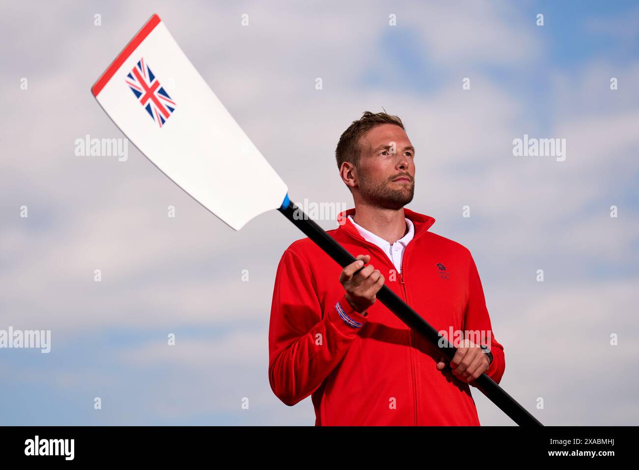 Tom Ford, Men’s eight (M8+) during the Team GB Paris 2024 Rowing team ...