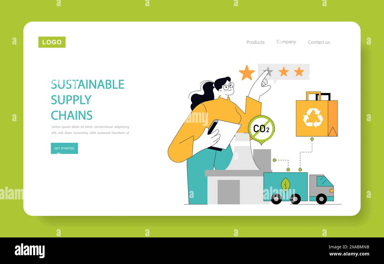 Sustainable Supply Chains concept An expert evaluates eco-friendly ...