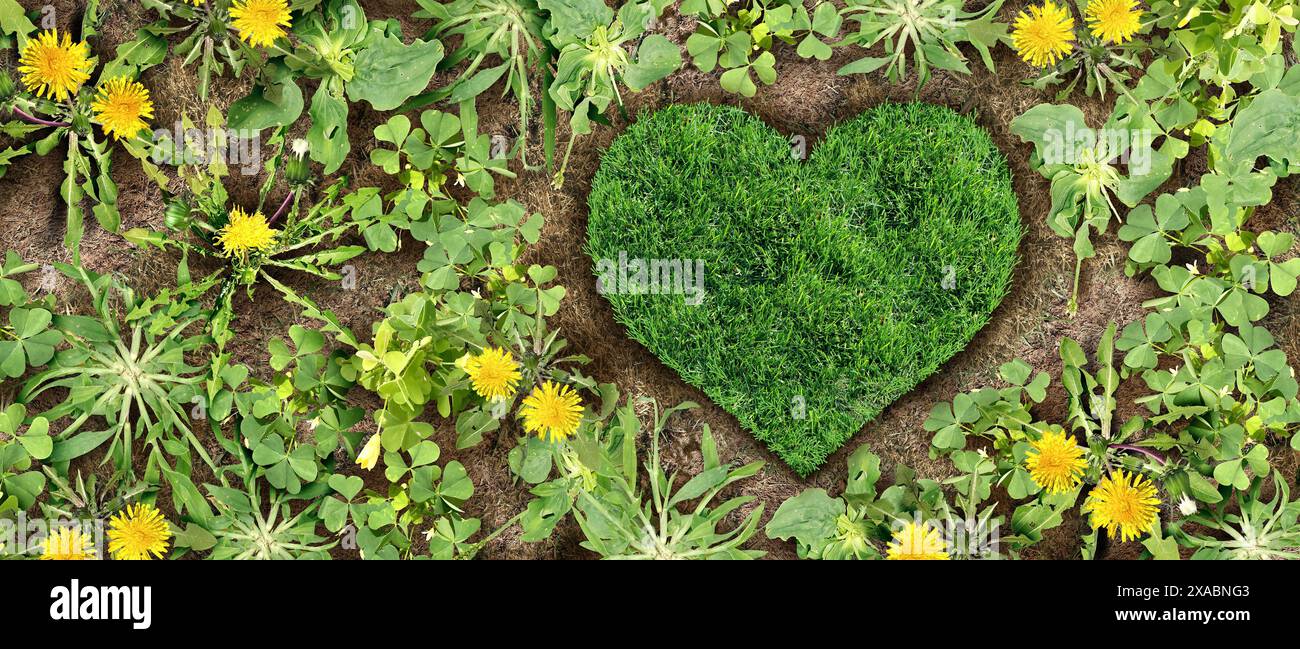 Lawn care love and Weeds or Weed prevention success and unwanted pest ...