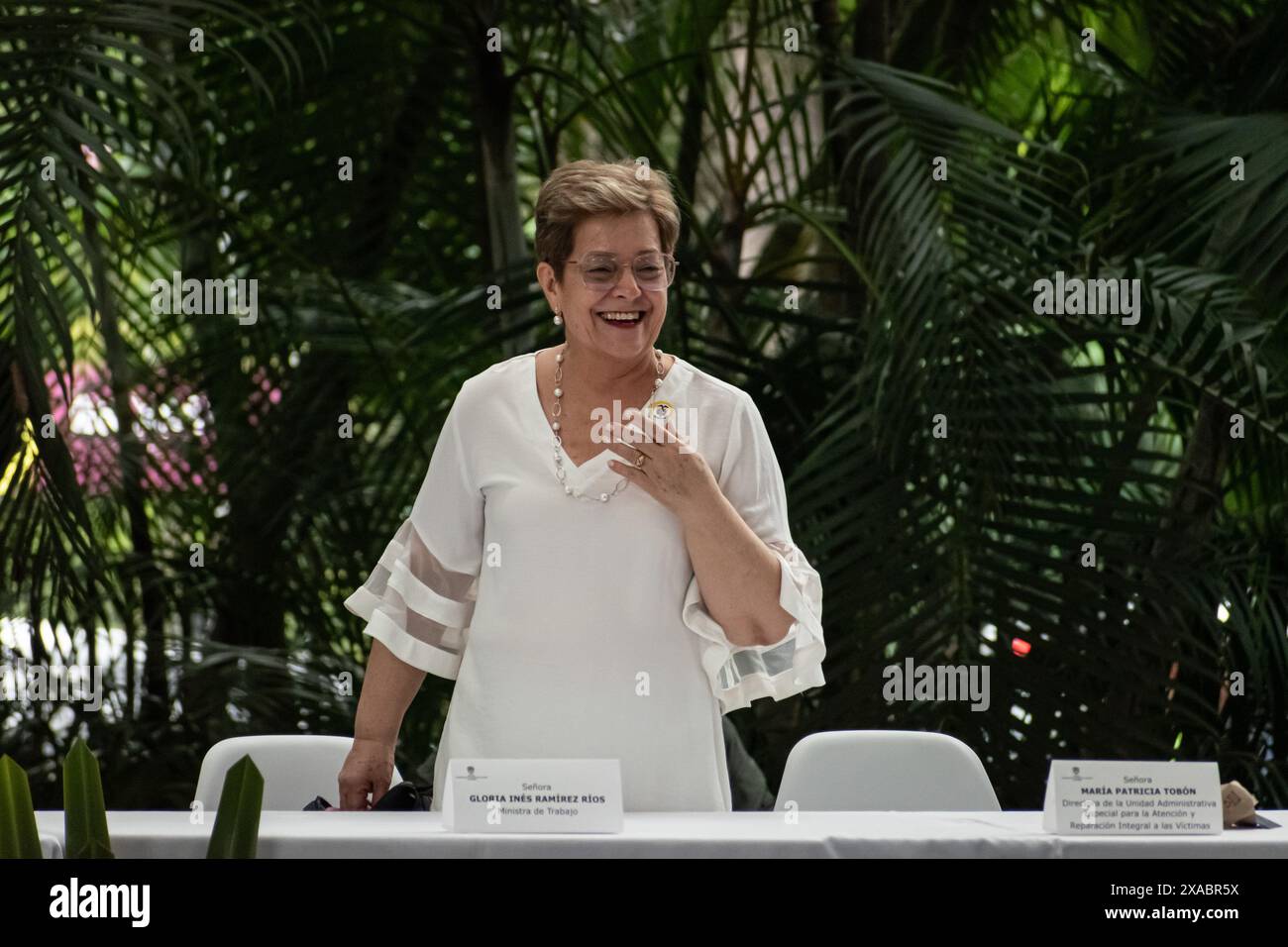 Bogota, Colombia. 30th May, 2024. Colombia's labor minister Gloria Ines ...