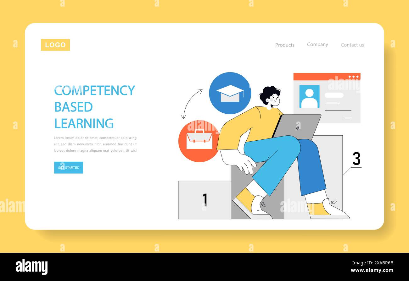 Competency-Based Learning concept. Personalized skill development ...