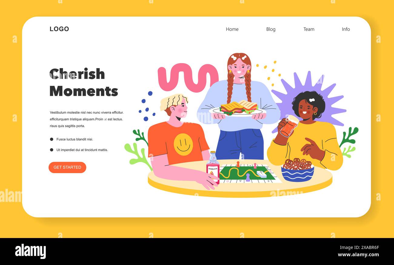 YOLO concept. Friends enjoy a carefree moment with games and snacks ...