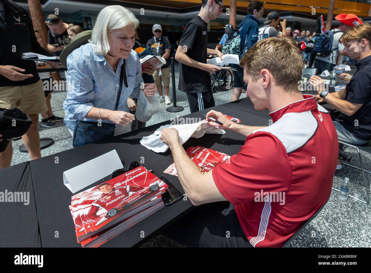 June 1st, 2024: Team Penske driver Josef Newgarden (2) signs an ...