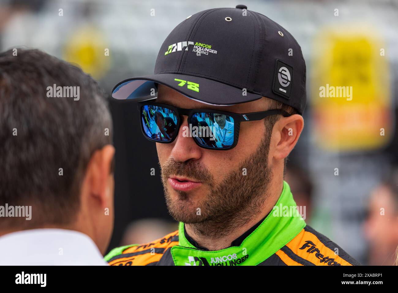 June 2nd 2024: Juncos Hollinger Racing driver Agustin Canapino (78) talks prior to the Chevrolet ...
