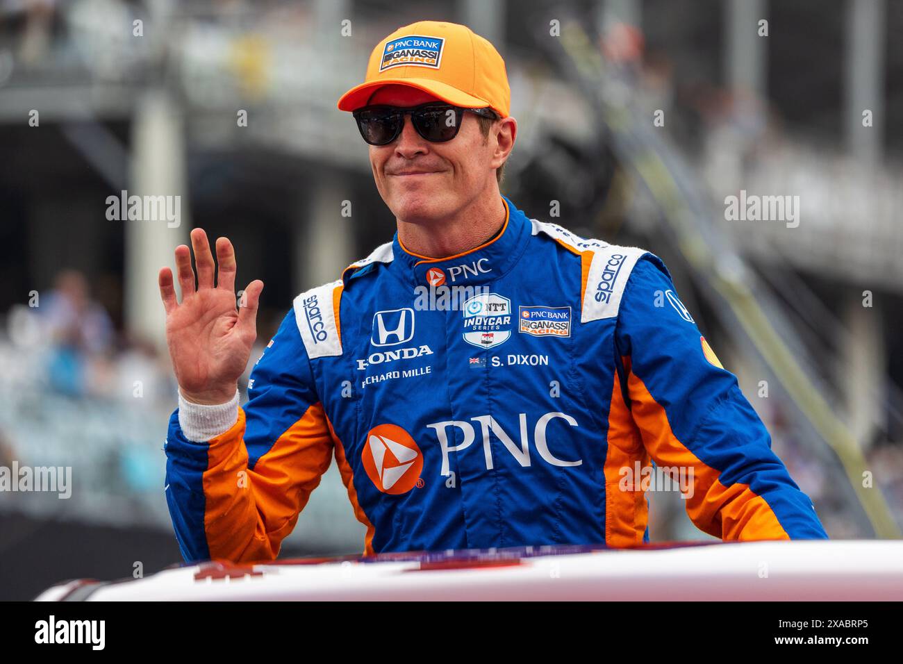 June 2nd 2024: Chip Ganassi Racing driver Scott Dixon (9) greets fans ...