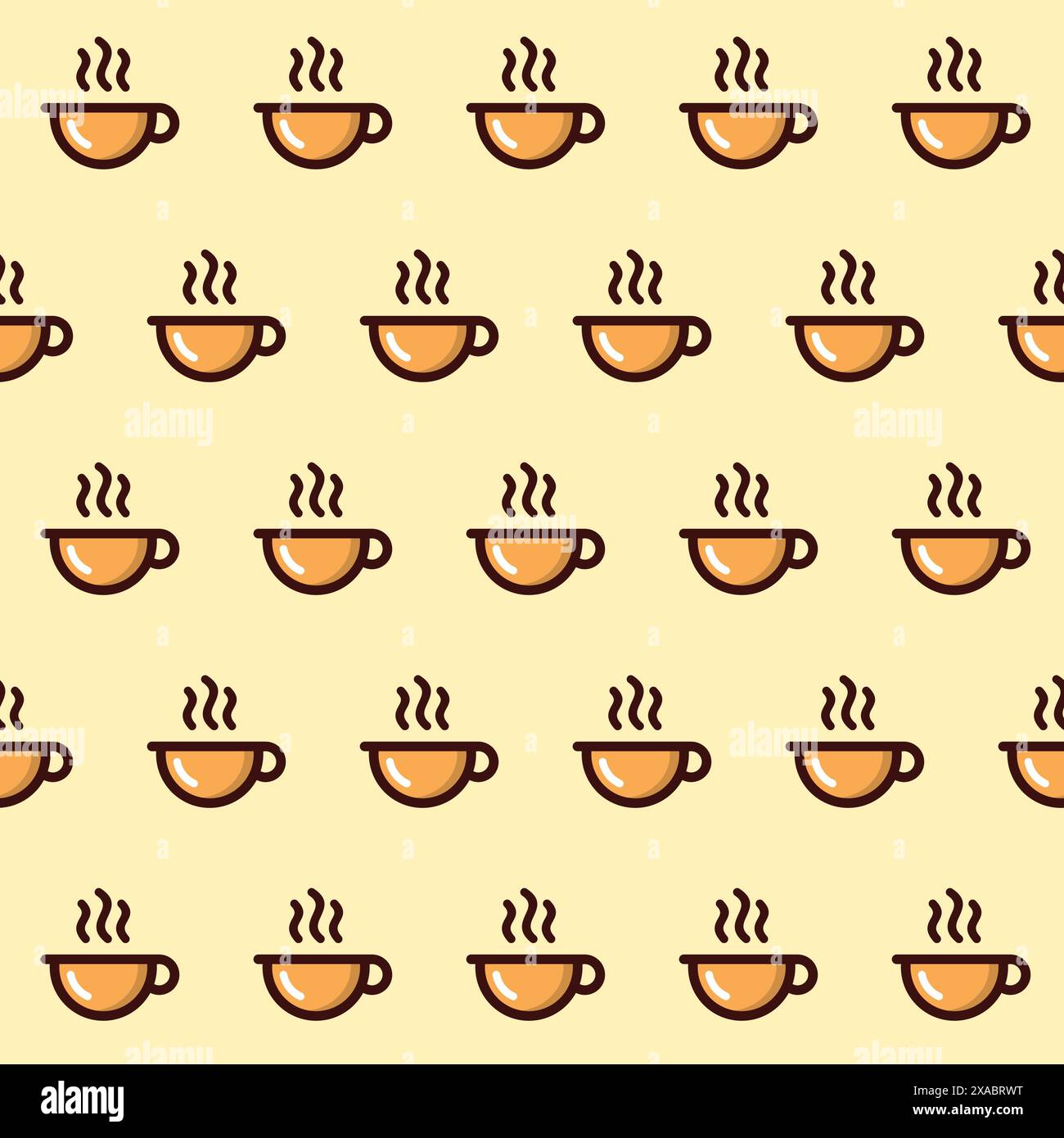 Coffee Cup Seamless Pattern. Coffee Background Stock Vector Image & Art ...