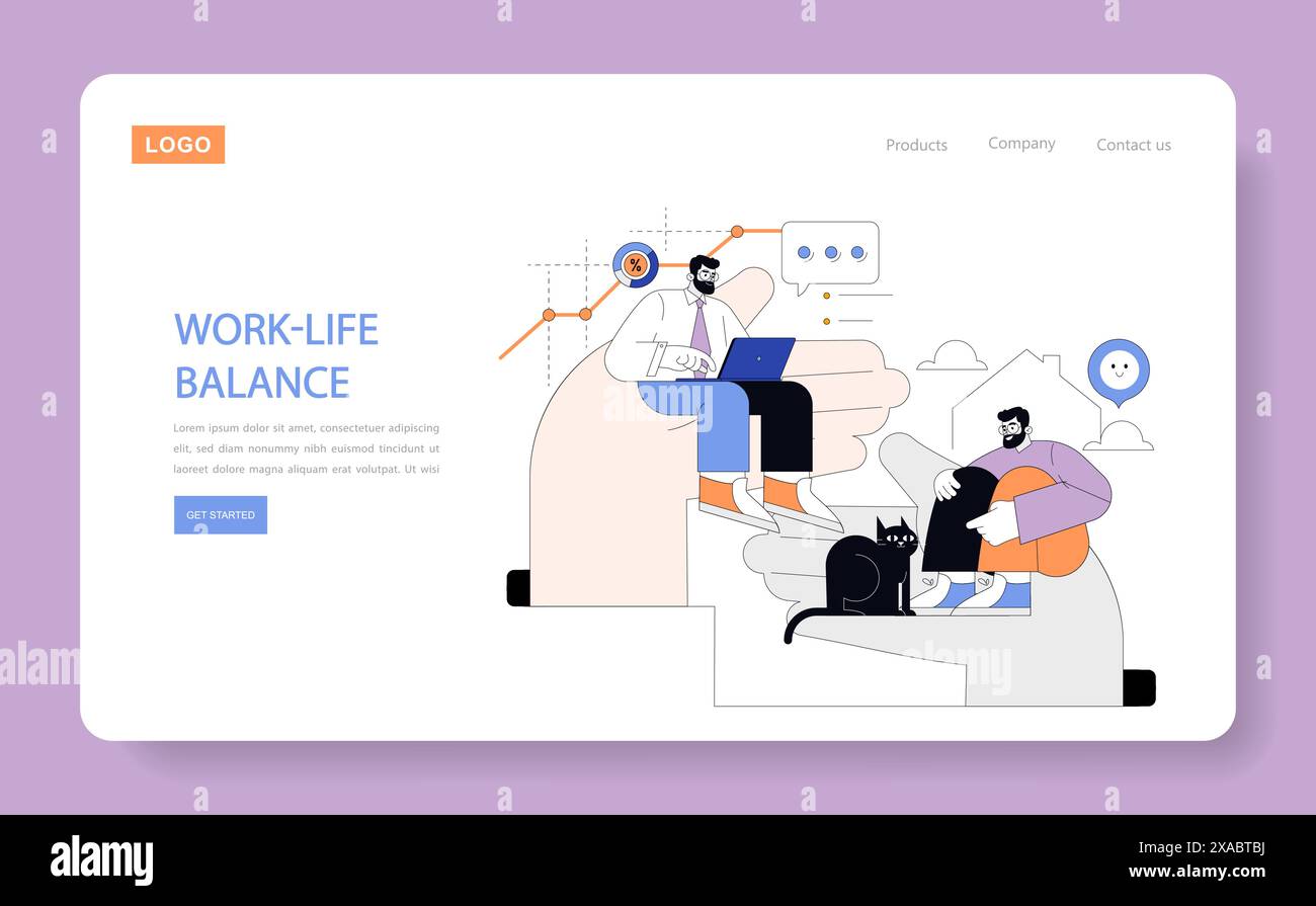 Work Life Balance concept. A serene depiction of managing professional ...
