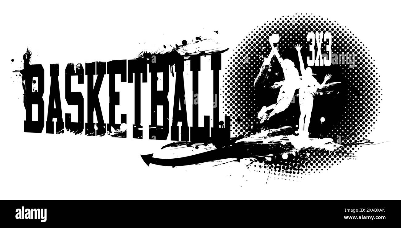 Illustration basketball court banner hi-res stock photography and ...