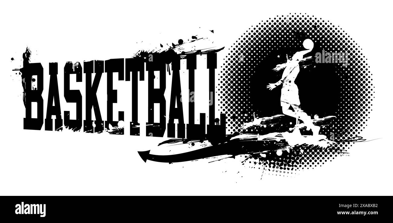 A vector illustration of Basketball Man Banner Stock Vector Image & Art ...