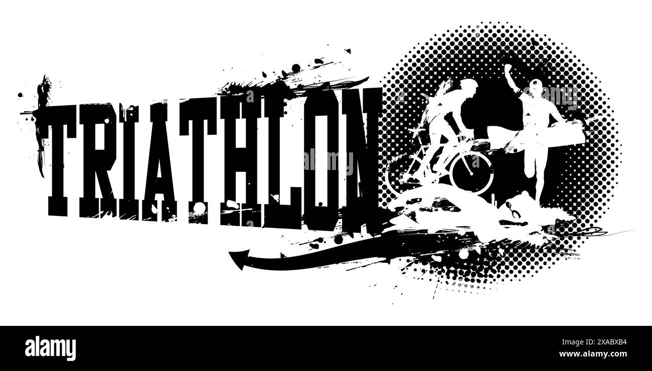 A vector illustration of Triathlon Banner Stock Vector Image & Art - Alamy