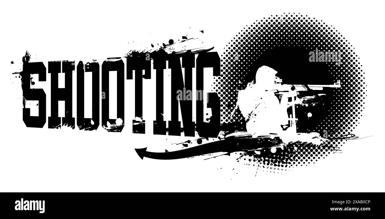 A vector illustration of Shooting Rifle Banner Stock Vector Image & Art ...