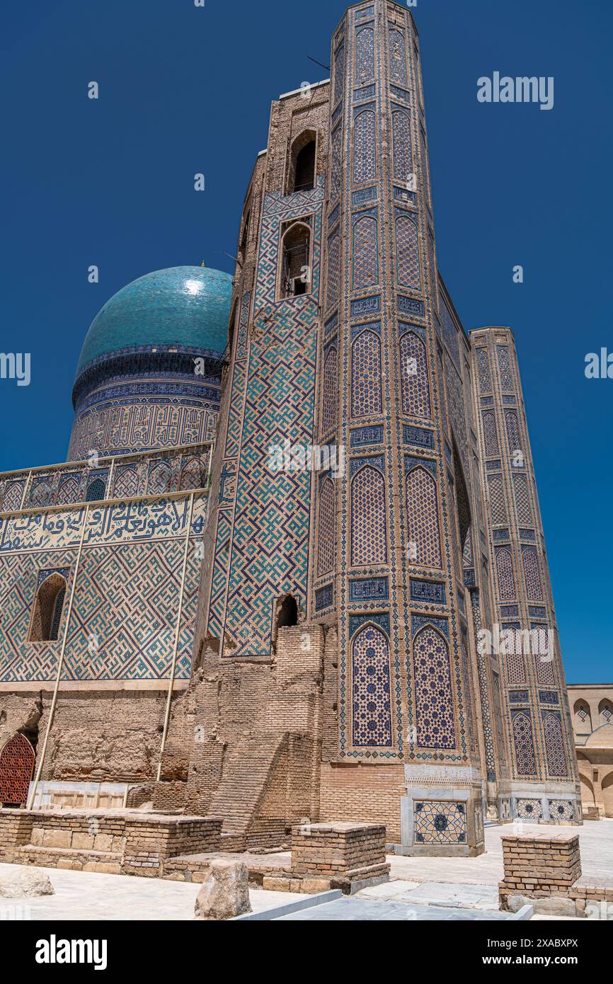 JUNE 20, 2023, SAMARKAND, UZBEKISTAN: Beautiful walls and dome of Bibi ...