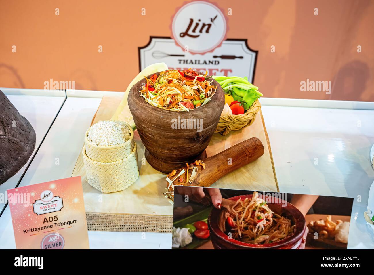 CentralWorld, Bangkok, Thailand - NOV 11, 2023 Lin Thailand Sweet Creation 2023, The sculpted ...