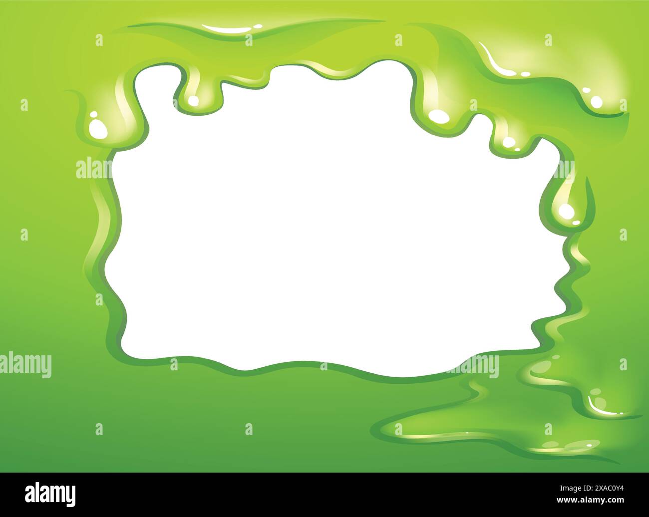 Green slime border with white center space Stock Vector Image & Art - Alamy