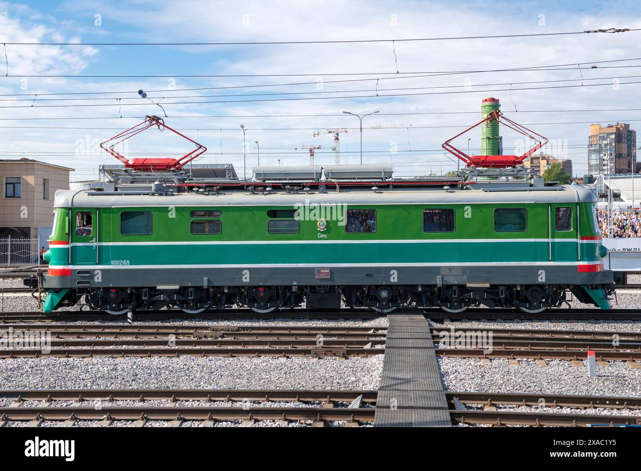 SAINT PETERSBURG, RUSSIA - AUGUST 27, 2023: Czech passenger electric ...