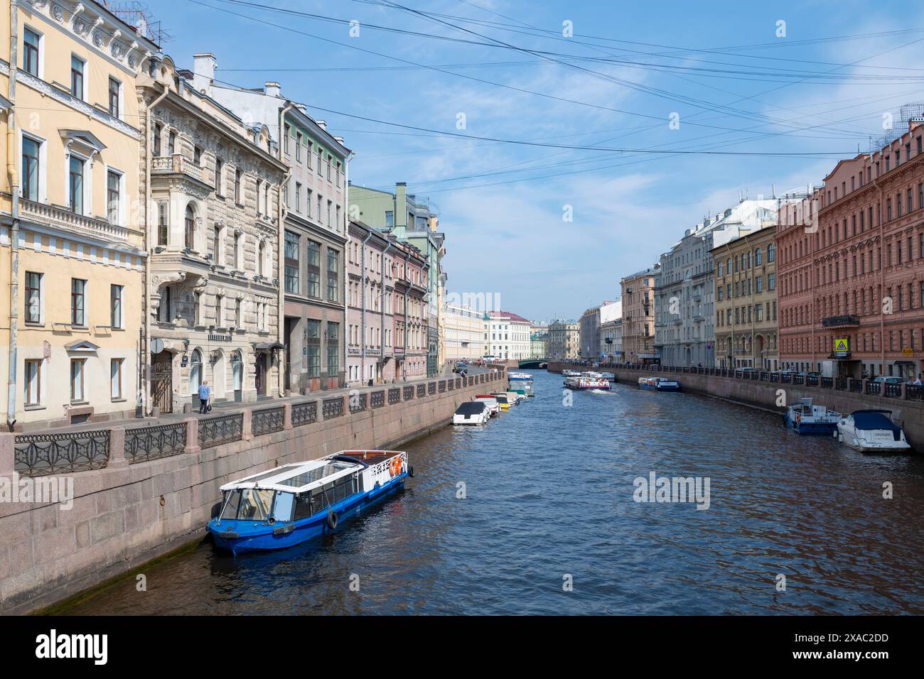 SAINT PETERSBURG, RUSSIA - JUNE 02, 2024: Classic view of the Moika ...