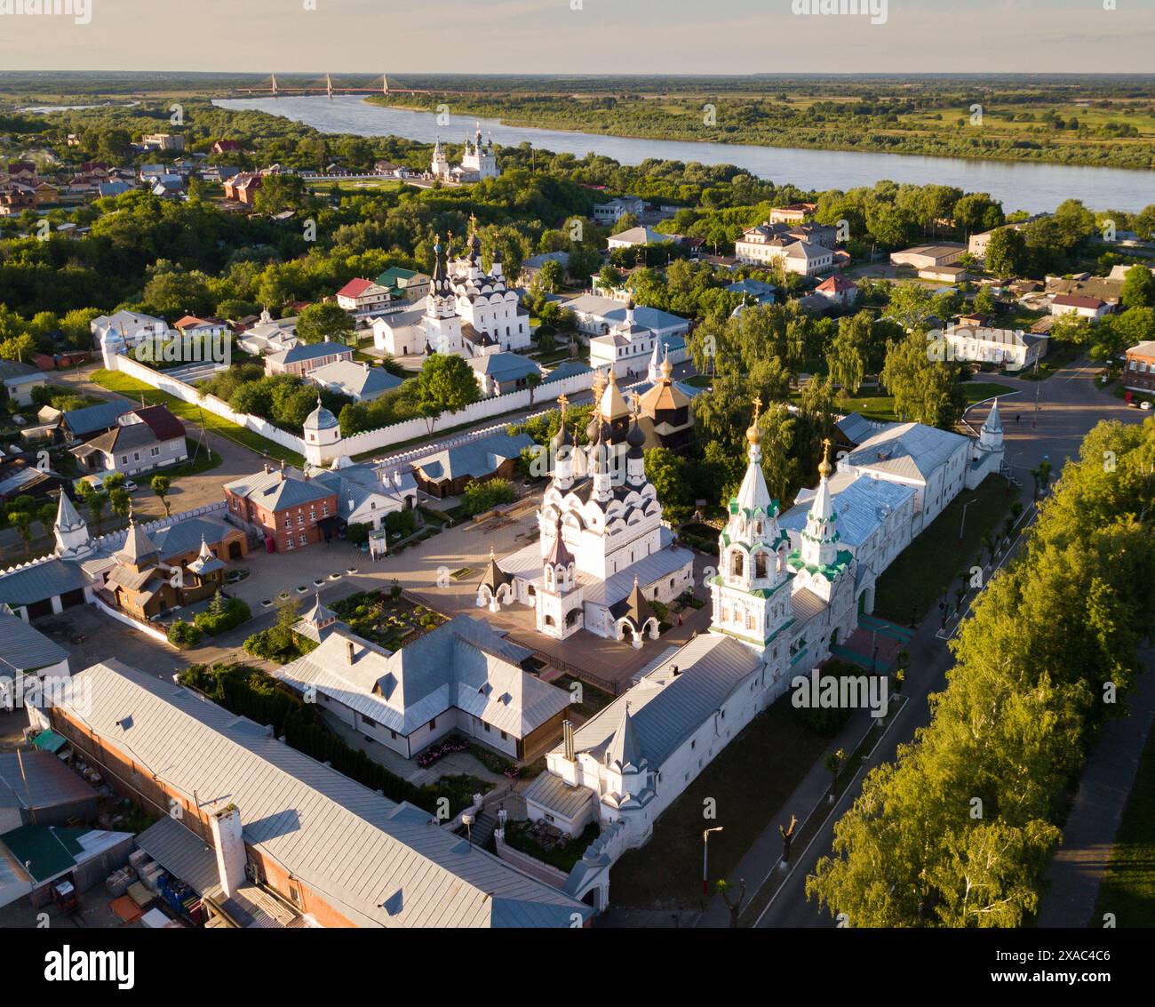 Aerial view of Murom with Trinity convent and Annunciation Monastery ...