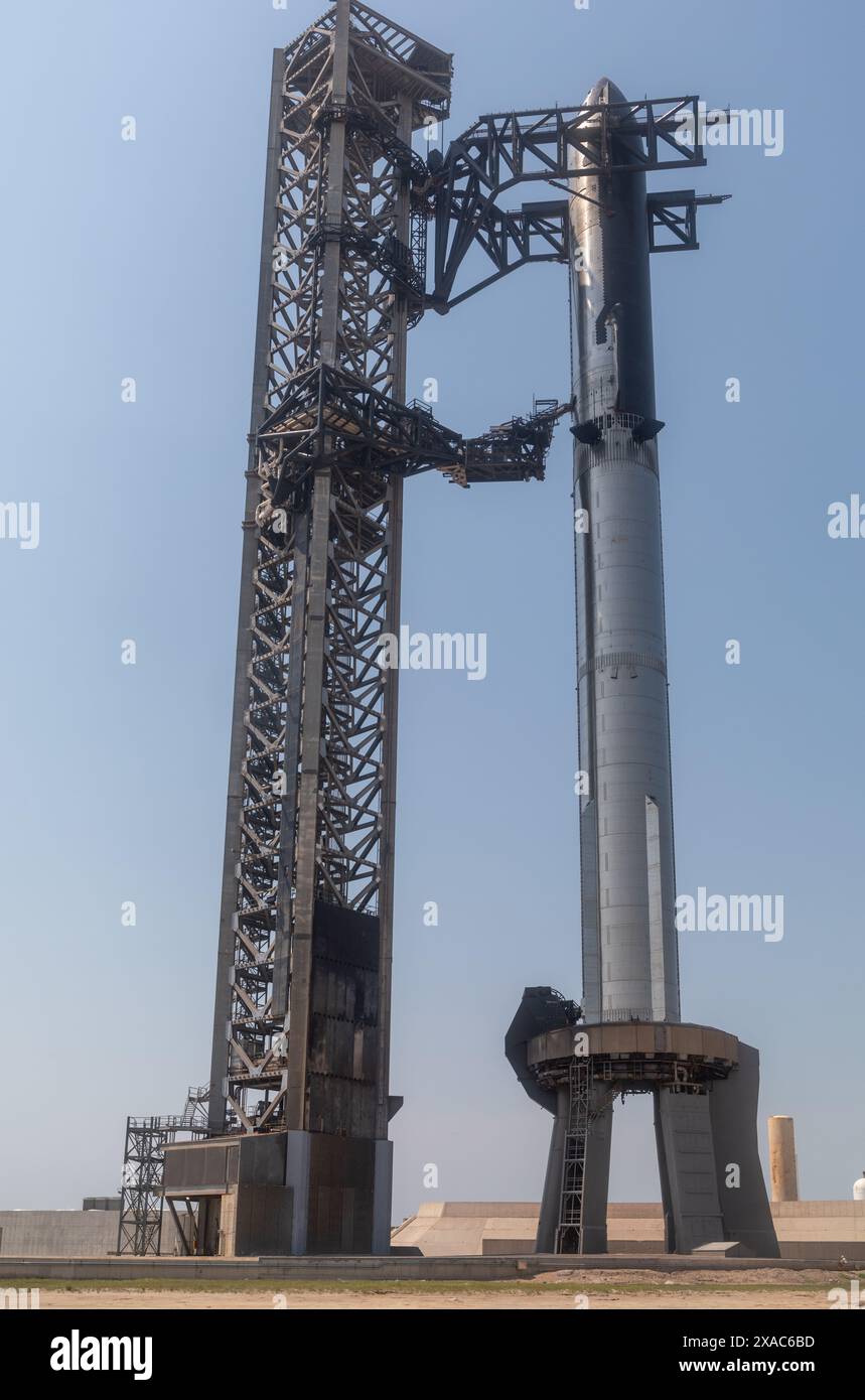Boca Chica, USA. 05th June, 2024. SpaceX Starship IFT-4 test flight is ...