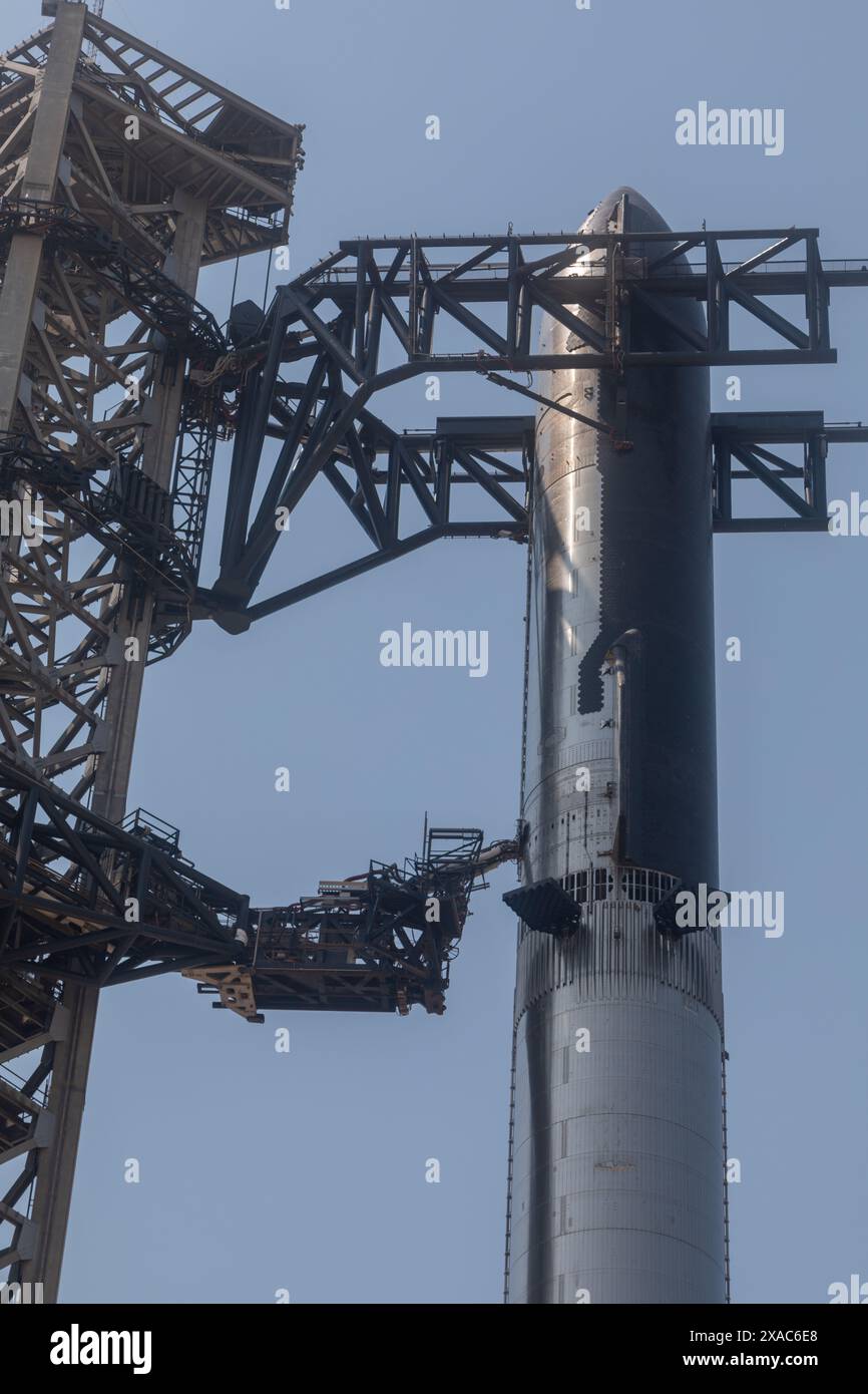 Boca Chica, USA. 05th June, 2024. SpaceX Starship IFT-4 test flight is ...
