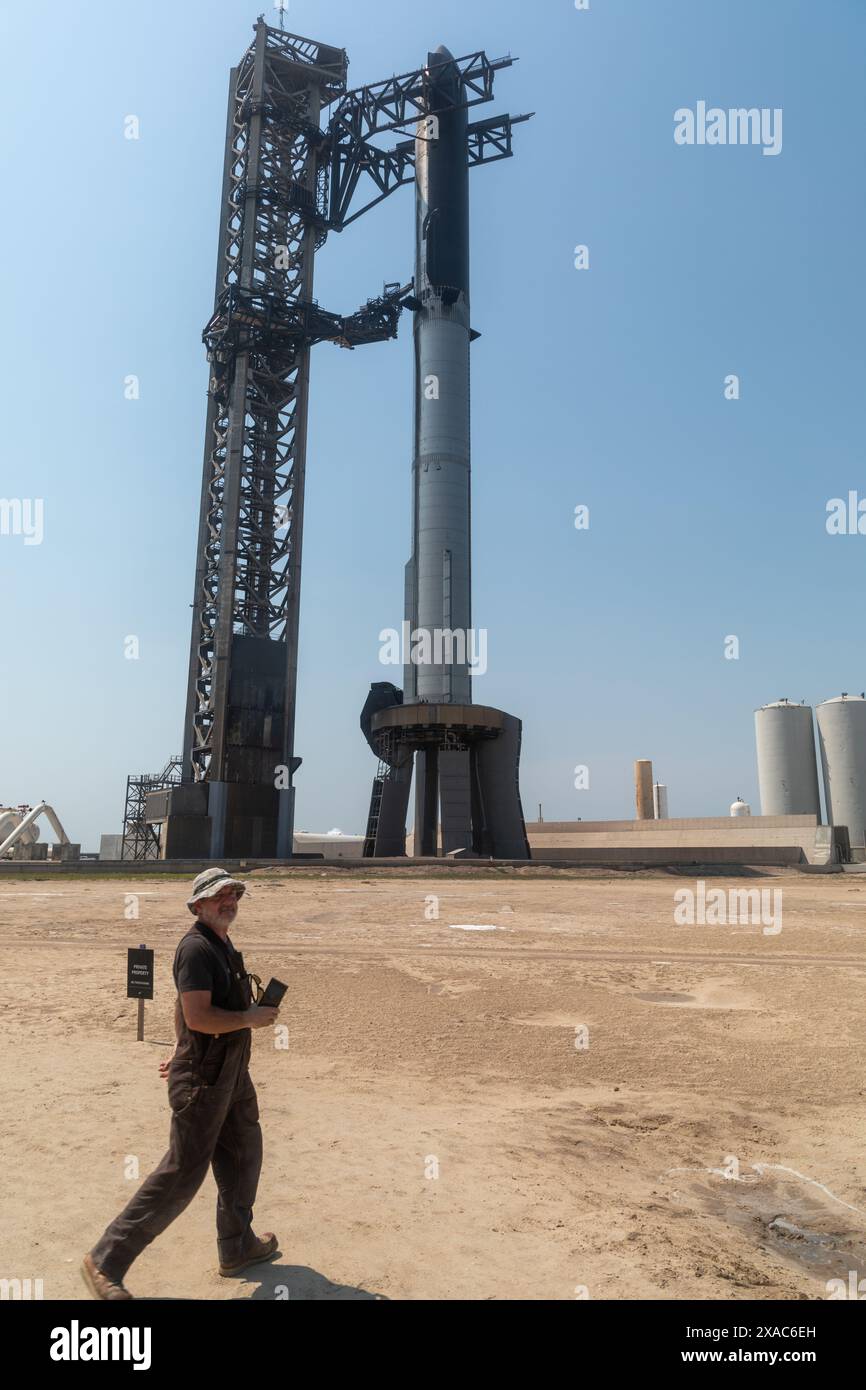 Boca Chica, USA. 05th June, 2024. SpaceX Starship IFT-4 test flight is ...