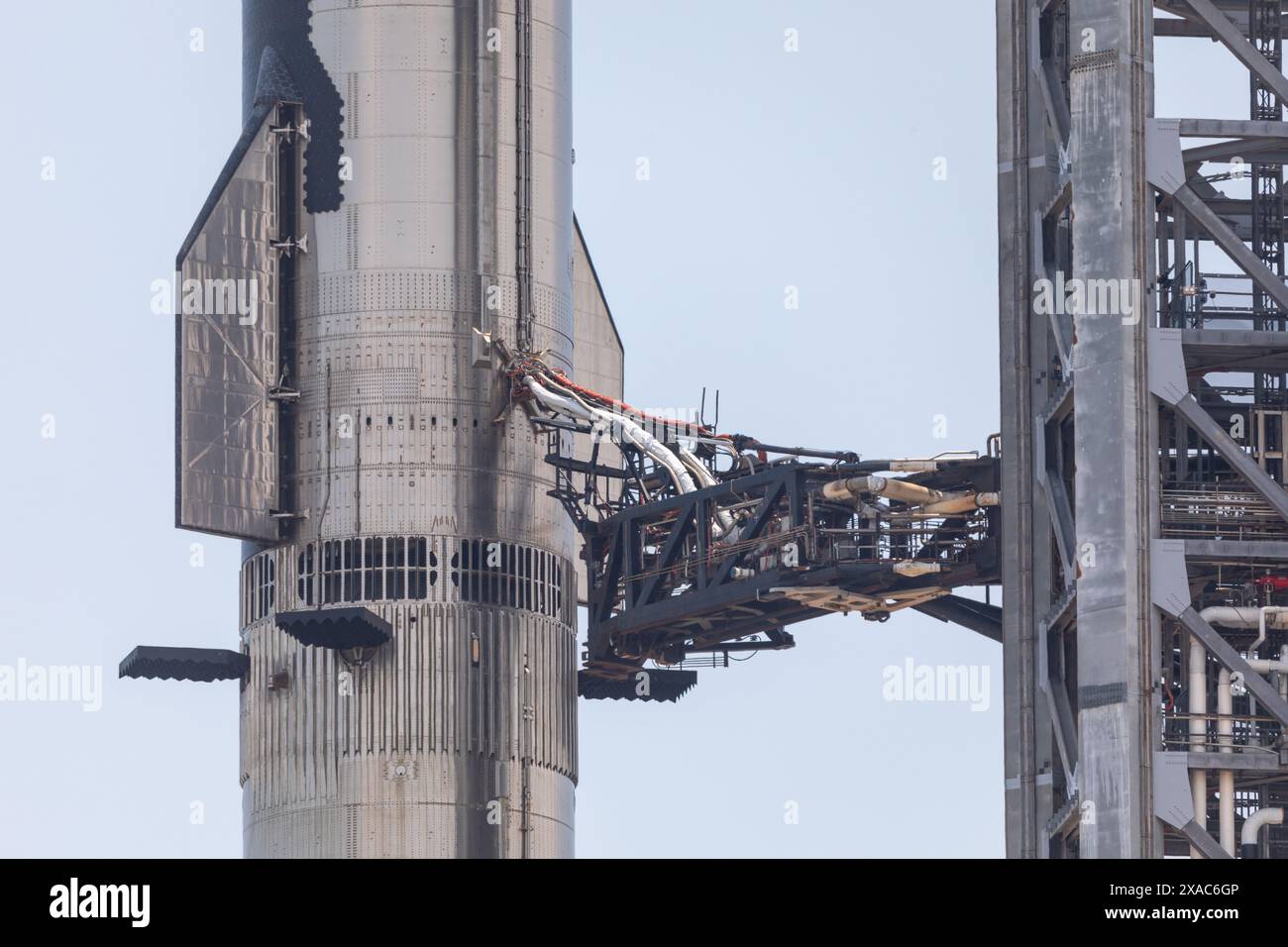 Boca Chica, USA. 05th June, 2024. SpaceX Starship IFT-4 test flight is ...